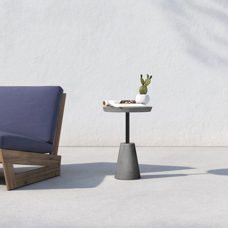 AllModern Niles Concrete Outdoor Side Table & Reviews | Wayfair